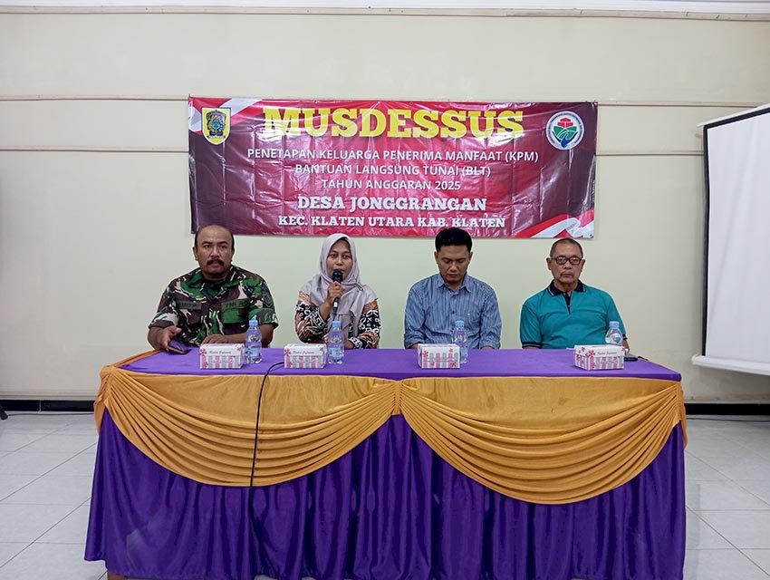 MUSDESUS PENETAPAN KPM & BLT DD TA 2025 DESA JONGGRANGAN - Kecamatan ...